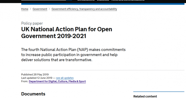 2019-20 UK and Devolved Administration Action Plans for Open Government ...