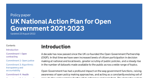 2019-20 UK and Devolved Administration Action Plans for Open Government ...